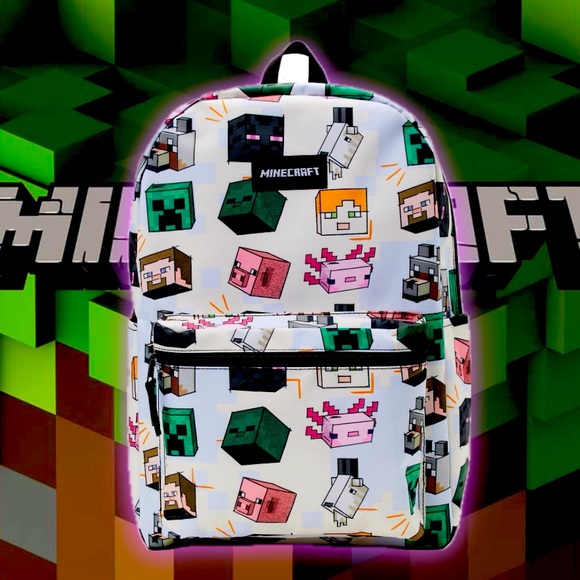 Minecraft | Bags | Minecraft Creeper 7 Laptop Backpack Multicolor ...